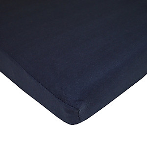 American Baby Company Supreme Fitted Crib Sheet 28" x 52", Enhanced Thickness for Soft, Breathable Neutral 100% Cotton Jersey Comfort, Navy, for Boys and Girls