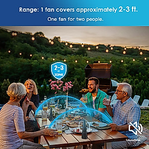 Adawook Fly Fans for Tables, 2PCS, Black, ABS Material, Keep Flies Away, Portable Table Fans