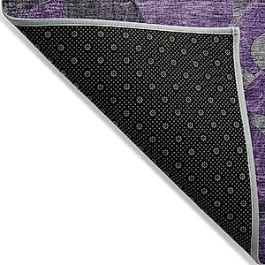 Addison Rugs Chantille ACN558 Purple 5' x 7'6 Indoor Outdoor Area Rug, Stain Resistant, Machine Washable, Non Shedding, Bedroom, Living Room, Dining Room, Kitchen Rug