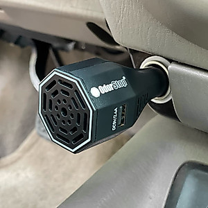 OdorStop Ozone Go Vehicle Deodorizer with Ozone, On/Off, and 2 USB Ports