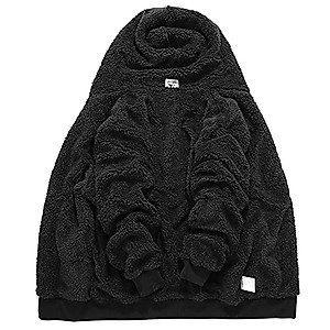 GEEK LIGHTING Hoodies for Men Sweatshirts Zip Up Jacket Sherpa Lined Fleece Coat