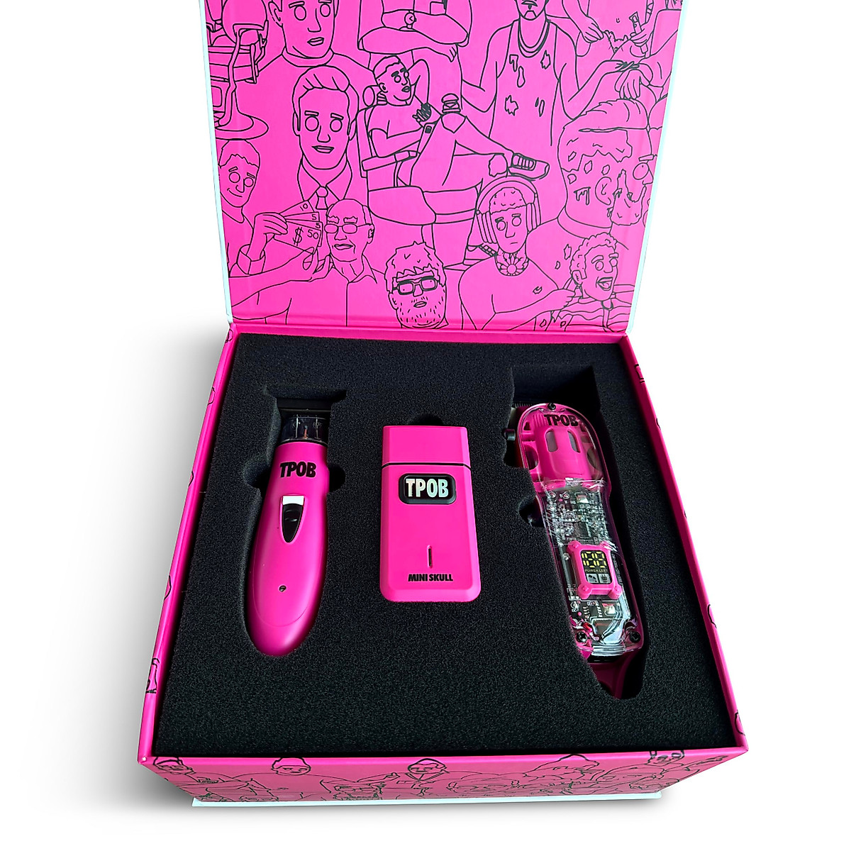 TPOB Slime 2 Candy Pink Clipper Trimmer Shaver Set Barber Hair Clippers in Matte Pink with Taper Blade