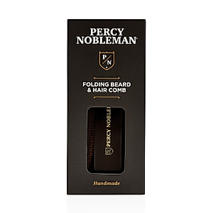 Acetate Folding Beard & Hair Comb by Percy Nobleman, Ideal for use on Beards & Hair.