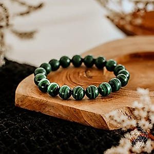 Conscious Items anti-anxiety bracelet I no worries bracelets for women and men I comes with malachite gem stones I focusing on the present moment I protect your energy today
