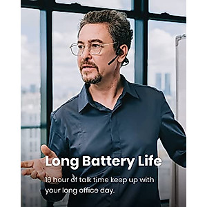 Aftershokz OpenCommUC(Rebranded as Shokz OpenComm UC) - Bluetooth Stereo Computer Headset with Loop100 USB-A Adapter-Bone Conduction Wireless PC Headphones for Home Office Business Use, with Bookmark