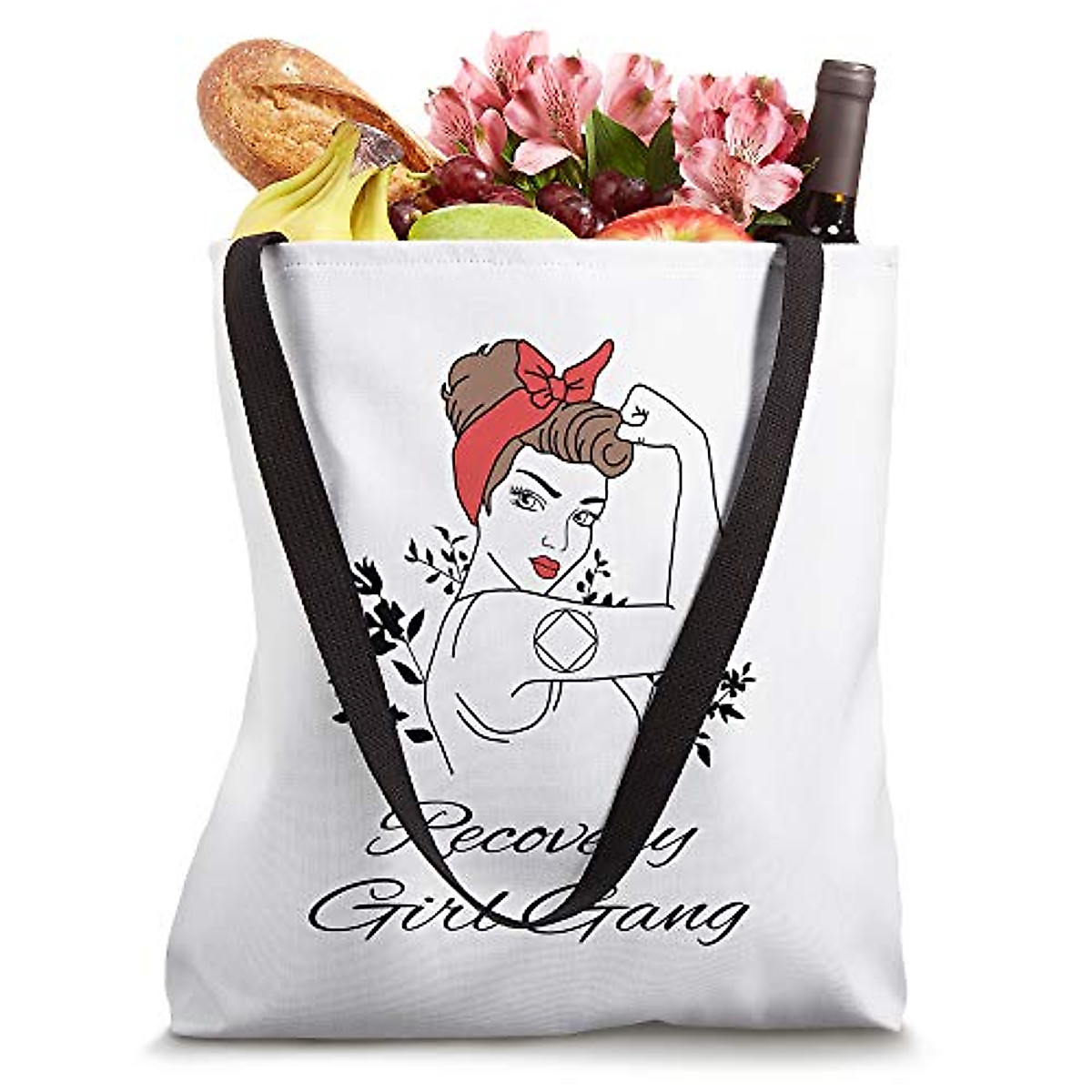 Recovery Girl Gang Narcotics Anonymous NA AA 12 Step Gifts Tote Bag
