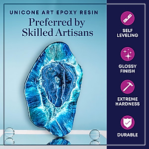 Resin Epoxy Craft Kit 32 Ounce Epoxy Resin Kit (16oz. Resin + 16oz. Hardener) High Gloss UV Resistant Odor-Free Art Resin, BPA-Free and Non-Toxic Crystal Clear Formula 32oz