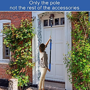 Karveden 5-20FT Telescoping Pole, Multi-Purpose Extension Pole with Easy Flip Lock, Universal Twist-on Metal Tip, Lightweight Sturdy Aluminum Paint Roller Extension Pole for Painting, Window Cleaning