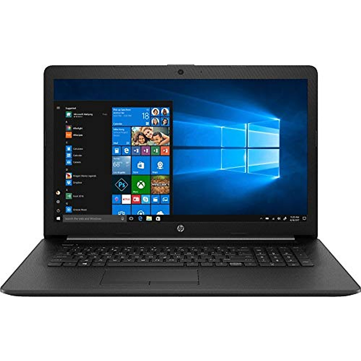 HP 2019 17.3" HD+ Flagship Home & Business Laptop, Intel Quad Core i5-8265U Processor Upto 3.9GHz, 8GB RAM, 256GB SSD, DVD-RW, WiFi, HDMI, GbE LAN, Bluetooth, Windows 10, Black