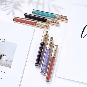 Edanta Kilshye Matte Lipstick Long Lasting Waterproof Liquid Lipsticks Glitter Cream Lip Gloss High Pigment Lipstick Non Stick Cup Lip Makeup for Women and Girls Pack of 1 (Purple 11)