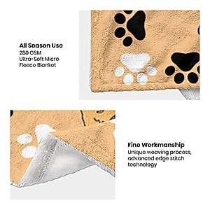 Corgi Throw Blanket Cute Dog Ultra Soft Warm Cozy Lightweight Microfiber Blankets Flannel Sherpa Fuzzy Fluffy Plush Throws for Sofa Couch Bedding All Season 60"x50"