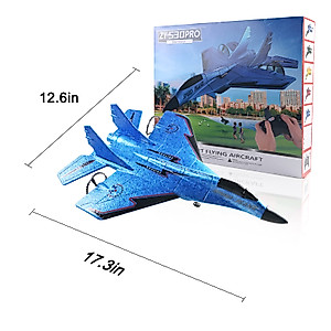 LUCKJOY RC Plane, RC Airplanes, 2.4GHz 2CH Remote Control Airplanes with Automatic Balance System, ZY-530PRO RC Glider for Beginner Adult Kids, Easy to Fly EPP Foam RC Aircraft Fighter with LED Light