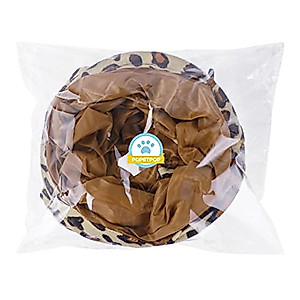 POPETPOP Collapsible Cat Tunnel Play Toy Foldable Tube, Cat Tunnels Ferret Tunnels and Tubes Tube Fun for Rabbits, Kittens and Small Animals