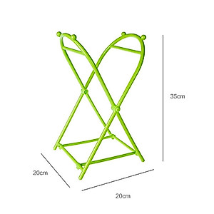 ＫＬＫＣＭＳ Trash Bag Holder Stand Hanging Trash Bag Rack Foldable Bracket Garbage Bag Holder Frame Leaf Bag Stand for Pantry Gardening Camping Laundry, Green