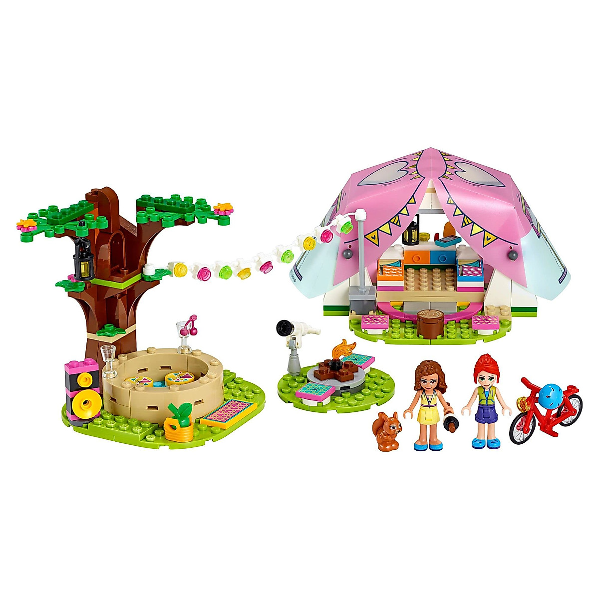 LEGO Friends Nature Glamping 41392 Building Kit; Includes Friends Mia, a Mini-Doll Tent and a Toy Bicycle (241 Pieces)