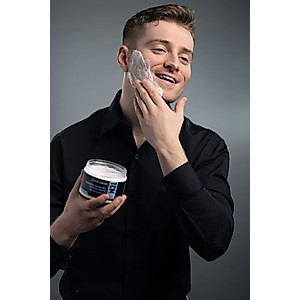 Men's Irritation-Free Shaving Cream for softening/moisturizing skin with simple glide and preventing razor burn; infused with natural moringa and sunflower seed oil - 12 oz