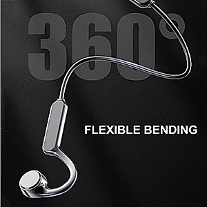 NVAHVA Bone Conduction Wireless Headphone, Open-Ear Bluetooth Headset fo Sports (Black)