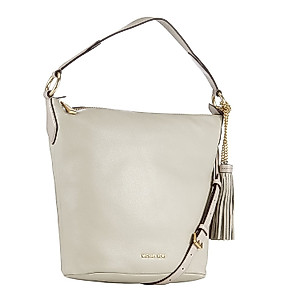 Michael Kors Womens Elana Lether Convertible Shoulder Bag (Cement)