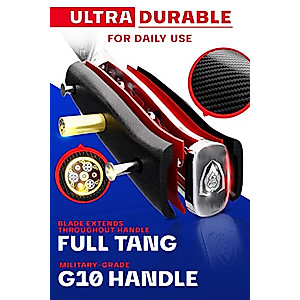 Dalstrong Shogun Elite Series Damascus Japanese AUS-10V Super Steel 67 Layers Rocker Vegetable Kitchen Knife, 7 Inches, Sheath Included