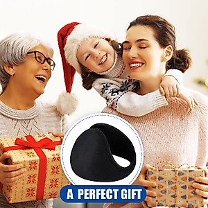 Handepo 50 Packs Winter Earmuffs Unisex Winter Ear Warmer Behind Head Black Fleece Ear Muffs for Men Women Outdoor Activities Warming Accessory Christmas Gifts