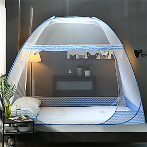Mosquito Net for Bed,Pop UP Mosquito Net Tent Curtains, L79 x W71 x H59 inch for Twin Queen King Size Bed Tent,Folding Design with Net Bottom for Baby Adults Trip Mosquito Netting