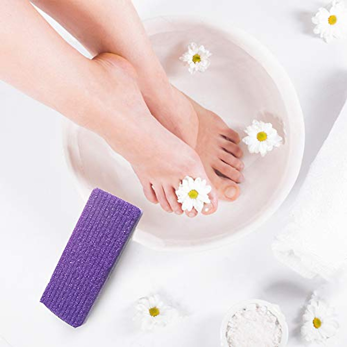 TOUGS Pumice Stone for Feet, Hard Skin Callus Remover and Scrubber, Callus Remover Foot Scrubber Home Pedicure Exfoliation, 4 Pack