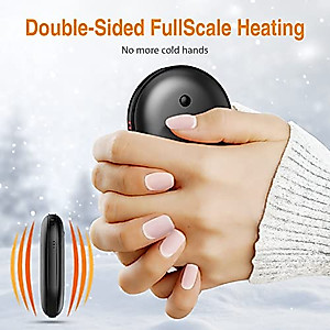 BESKAR Rechargeable Hand Warmer, USB Electric Handwarmer with Double-Sided Heating & Quick Charge, Portable Pocket Hand Warmer & Powerbank for Outdoor, Golf, Raynauds