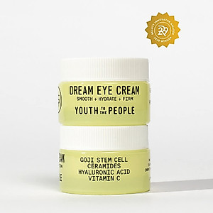 Youth To The People Superberry Dream Eye Cream (0.5 fl oz), Visibly Firms + Smooths Skin, Hyaluronic Acid, Vitamin C + Ceramides, Vegan