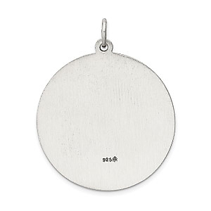 IceCarats 925 Sterling Silver Vintage Saint Christopher Medal Patron of Travelers Athletes Protection Necklace Christian Religious Pendant Faith Charm Only