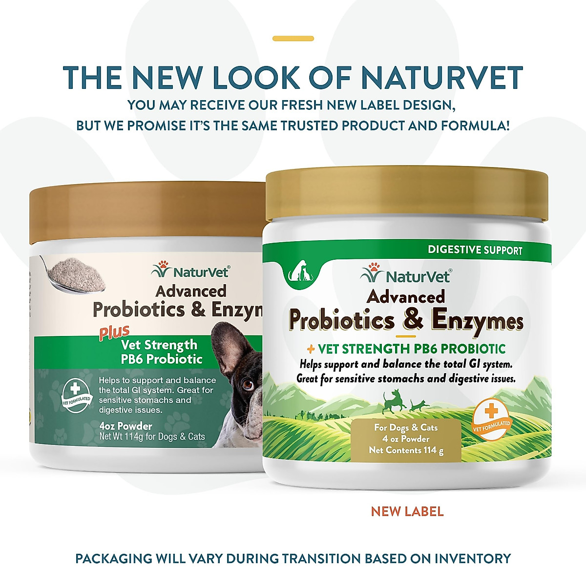 NaturVet – Advanced Probiotics & Enzymes - Plus Vet Strength PB6 Probiotic | Supports and Balances Pets with Sensitive Stomachs & Digestive Issues | for Dogs & Cats (4 oz)