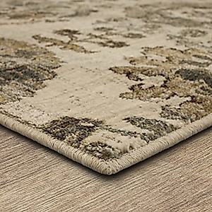 Mohawk Home Belgravia Transitional Geometric, Ornamental Gray 8' x 11' Area Rug Perfect for Living Room, Dining Room, Office