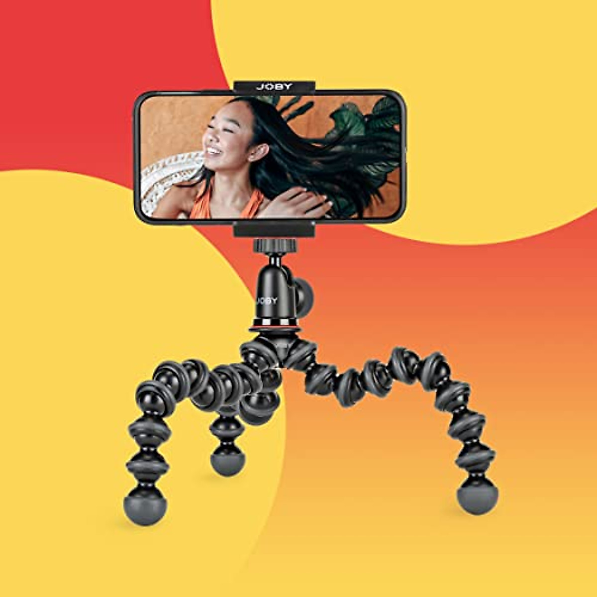 Joby GorillaPod 1K GripTight Mount PRO Kit, Compact Flexible Tripod 1K Stand and BallHead 1K with Locking Phone Mount, Easy Landscape or Portrait Mode, Supports up to 1kg (2.2lb), Black (JB01831-BWK)