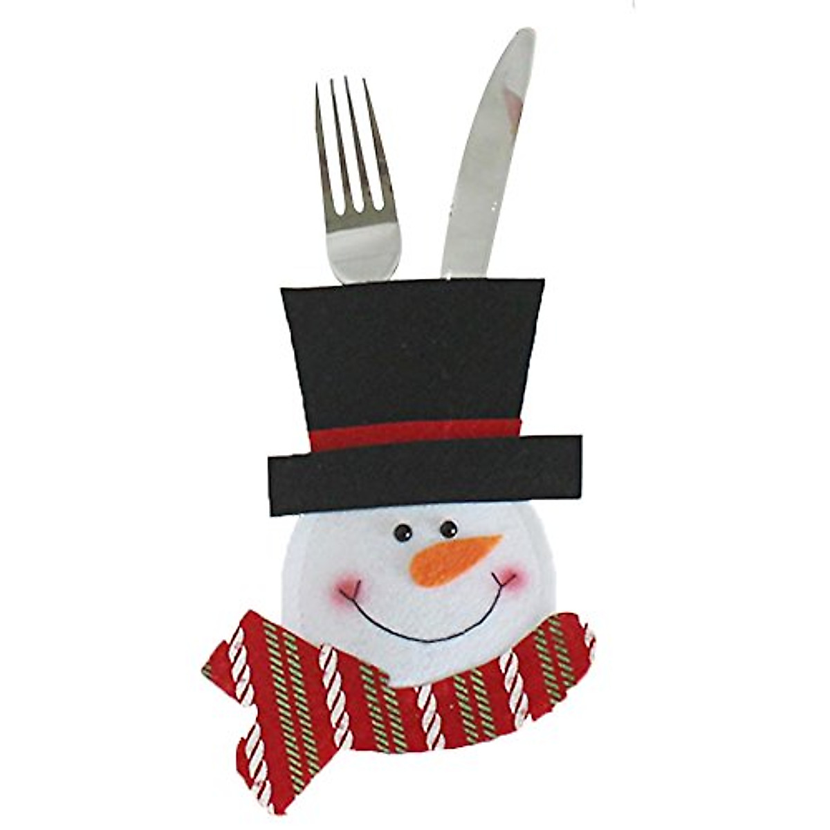 Weimay 1Pcs Christmas Dinner Table Decorations Tableware Holder Christmas Socks Decorations Mini Christmas Stockings Knife Spoon Fork Bag for Xmas Party Dinner Table Decoration