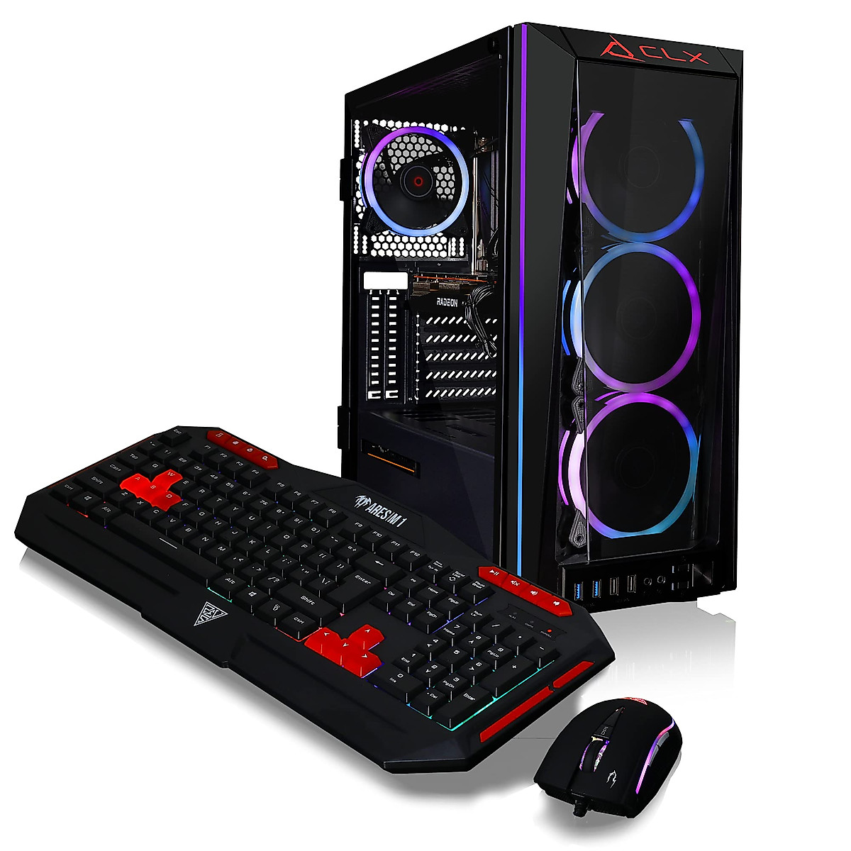 CLX Set Gaming Desktop - Liquid Cooled AMD Ryzen 9 5900X 3.7GHz 12-Core Processor, 32GB DDR4 Memory, Radeon RX 6700 XT 12GB GDDR6 Graphics, 500GB SSD, 4TB HDD, WiFi, Windows 11 Home 64-bit