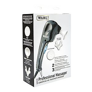 Wahl Professional Massager, 3 Therapy Attachment Heads, Powerful, Lightweight and Quiet for Professional Barbers and Stylists- Model 4120-1701