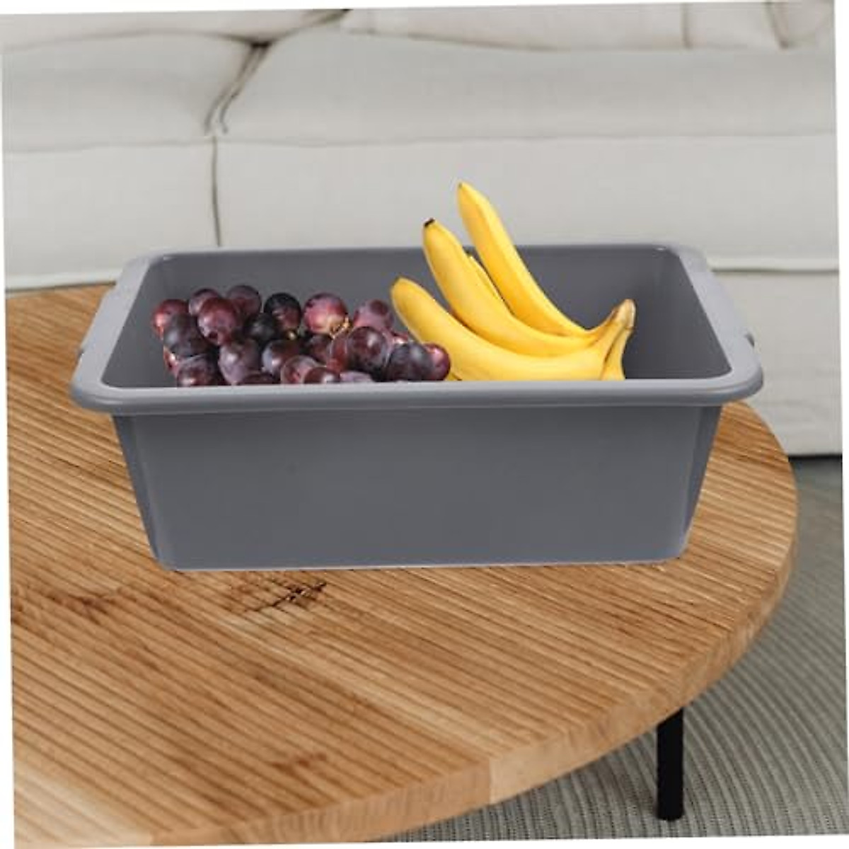 KOMBIUDA 3pcs Restaurant Bowl Storage Box Washing Basin Tub Dishwashing Tubs Dishpan Basin Tub Utility Tub Commercial Tote Tubs Meat Prep Tub Wash Basin Tub Storage Bins Bus Tub Grey Pp
