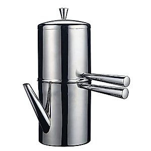 Ilsa Stainless Steel Neapolitan Drip Coffee Maker with Spout, 3 Cup