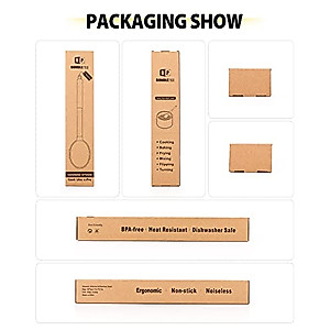 Pack of 2 Large Silicone Cooking Spoon Non Stick Solid Basting Spoons Heat-Resistant Kitchen Utensils for Mixing Serving (Gray-Blue)