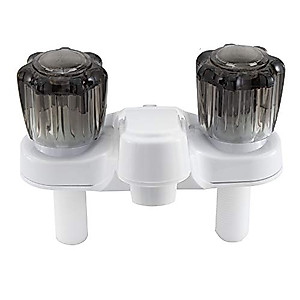 RecPro 4" RV Faucet | White | RV Bathroom Accessories | RV Bathroom Sink | Lavatory Faucet