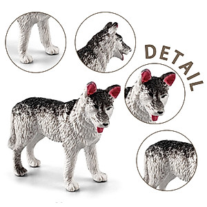 iqipets Arctic Animal Model Sets 7 PCS Mini Polar Bear Killer Whale Reindeer Seal Figurines for Kids Toys Christmas Birthday Gifts