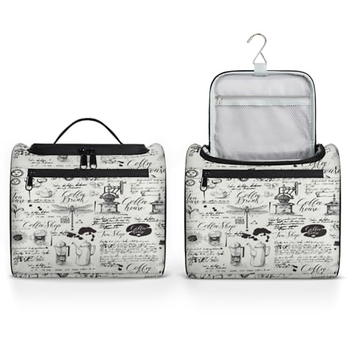 XMNYGJ Vintage Dragonfly Hanging Toiletry Bag for Men Women Travel Cosmetic Makeup Organizer Bag Water Resistant Large Portable Wash Case for Accessories, Toiletries, Cosmetics