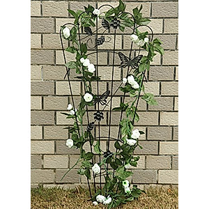 1.Go Metal Garden Trellis Panel Arch for Climbing Plants, 15" Wide x 34" High, OG-0018
