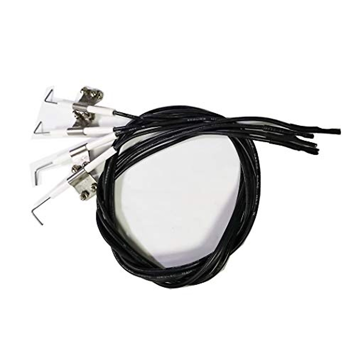 BBQ Future Durable Igniter Kit Ceramic Electrode with Ignitor Wire Replacement for Centro, Charbroil and Others Gas Grill Models, Set 4-Pcs, Install Easily