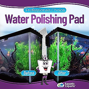 Aquatic Experts Aquarium Polishing Filter Pad, Aquarium Filter Pad, Aquarium Filter Floss for Fish Tank Filters, Water Polishing Pad for Aquarium Filters (100 Micron, 24" x 36" - 1 Pack)