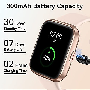 Smart Watch for Women (Answer/Make Call), Fitness Tracker with Heart Rate Blood Oxygen Sleep Monitor, 1.7" Touch Screen Smart Watch for Android iPhone iOS with Alexa Built-in, IP68 Waterproof