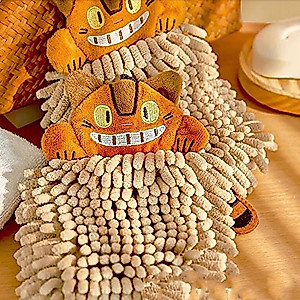 2Pcs Hand Towels for Bathroom Kitchen,Cute Cat Quick-Dry Hanging Hand Towels Decorative for Bathroom Face Towels,