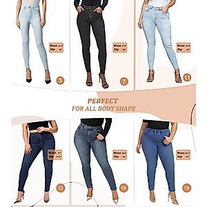 Hybrid & Company Women’s Classic Denim Mid Rise Skinny Jeans Super Stretch Pants P28868SK White 1