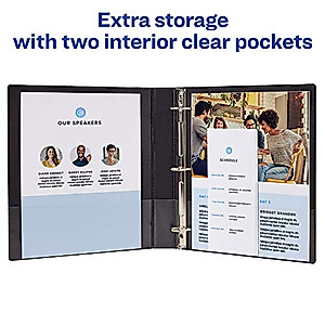 Avery(R) Durable View 3 Ring Binder, 1 Inch Slant Rings, 1 Purple Binder (17294)