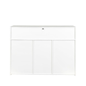 Yone jx je Living Room Sideboard Storage Cabinet Black High Gloss with LED Light, Modern Kitchen Unit Cupboard Buffet Wooden Storage Display Cabinet TV Stand with 3 Doors for Hallway Dining Room