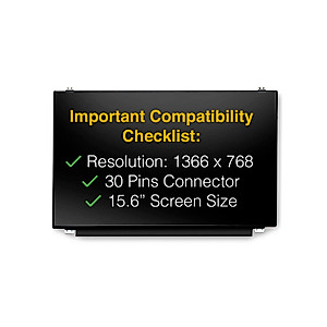 LCDBros Replacement Screen for Acer Aspire ES1-522-449L 30 Pins HD 1366x768 Glossy LED LCD with Tools